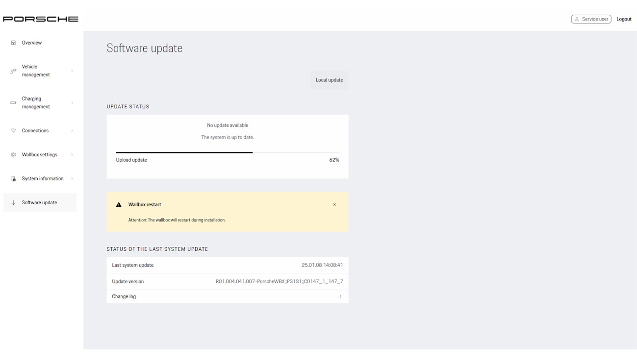 Software update for your charging hardware